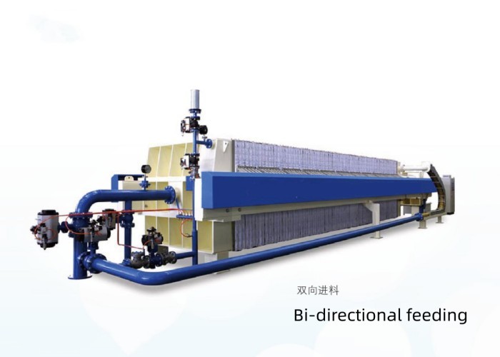 Bi-directional feeding filter presses double feeding connection filter ...