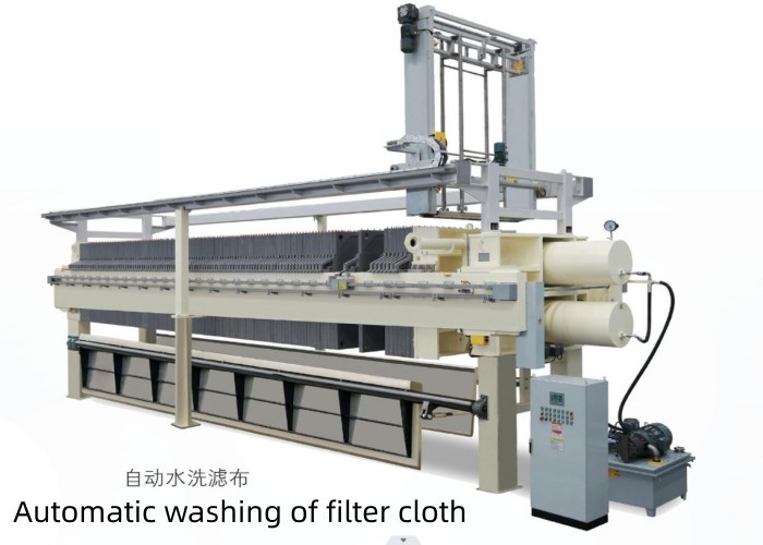 Automatic washing filter cloth filter press saves labor, water resource ...